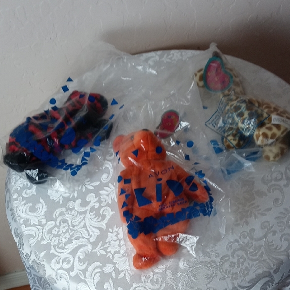 Avon | Toys | Nib Avon Kids Plush Full O Beans Animal Bundle Vintage ...
